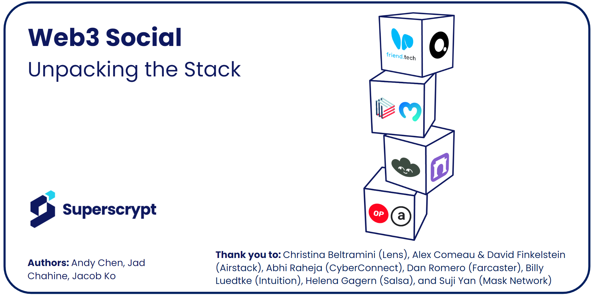 Web3 Social Part II: Unpacking the Stack – Superscrypt